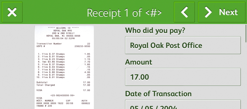 How to scan multiple receipts for expenses at one time